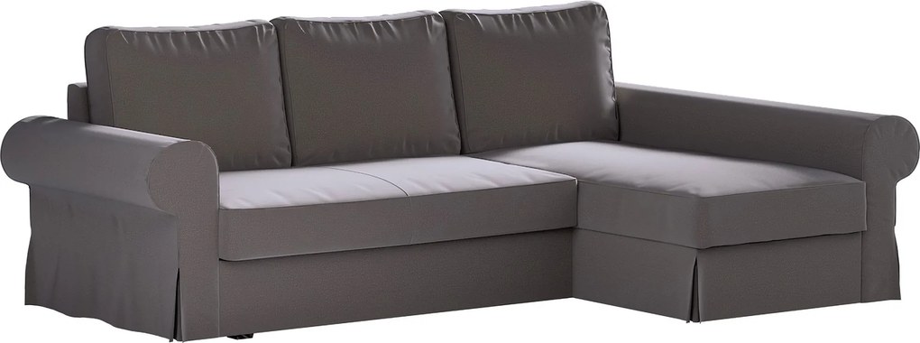 Potah na pohovku IKEA Backabro rozkládací se šezlongem barva hnědá látka sametová