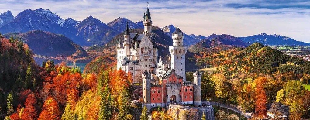 Ravensburger panoramatické puzzle zámek neuschwanstein 1000 dílků