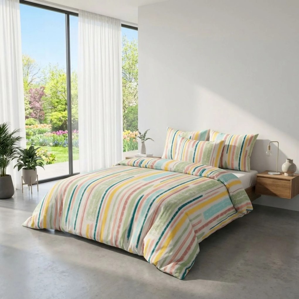 Bavlněné povlečení renforcé HAPPY - 1x 220/200, 2x 70/90cm