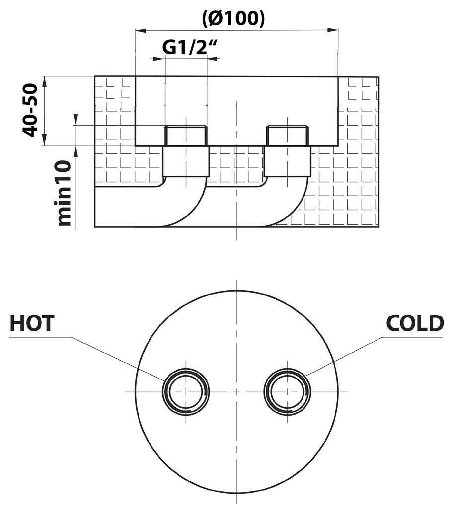 Aqualine Ceto vanová baterie s připojením do podlahy výška 1175 mm černá BV357B