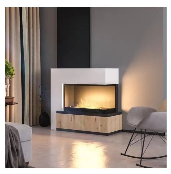 InFire | InFire - Rohový BIO krb 80x45 cm 3,5kW černá | IF0025