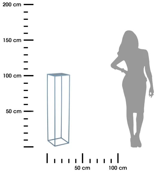 Stojan na květiny 100x24 cm modrá