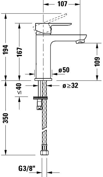 Duravit DC1023002046 - Umyvadlová baterie D-CODE matná černá