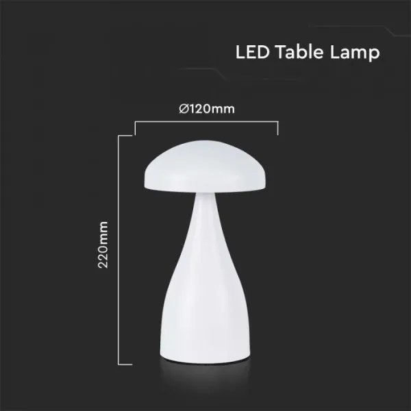 LED Stmívatelná dobíjecí stolní lampa LED/1W/5V 3000-6000K 1800 mAh bílá