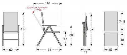 Doppler CONCEPT YELMO FSC® 4+1 - zahradní sedací souprava (hliník/teakové dřevo)