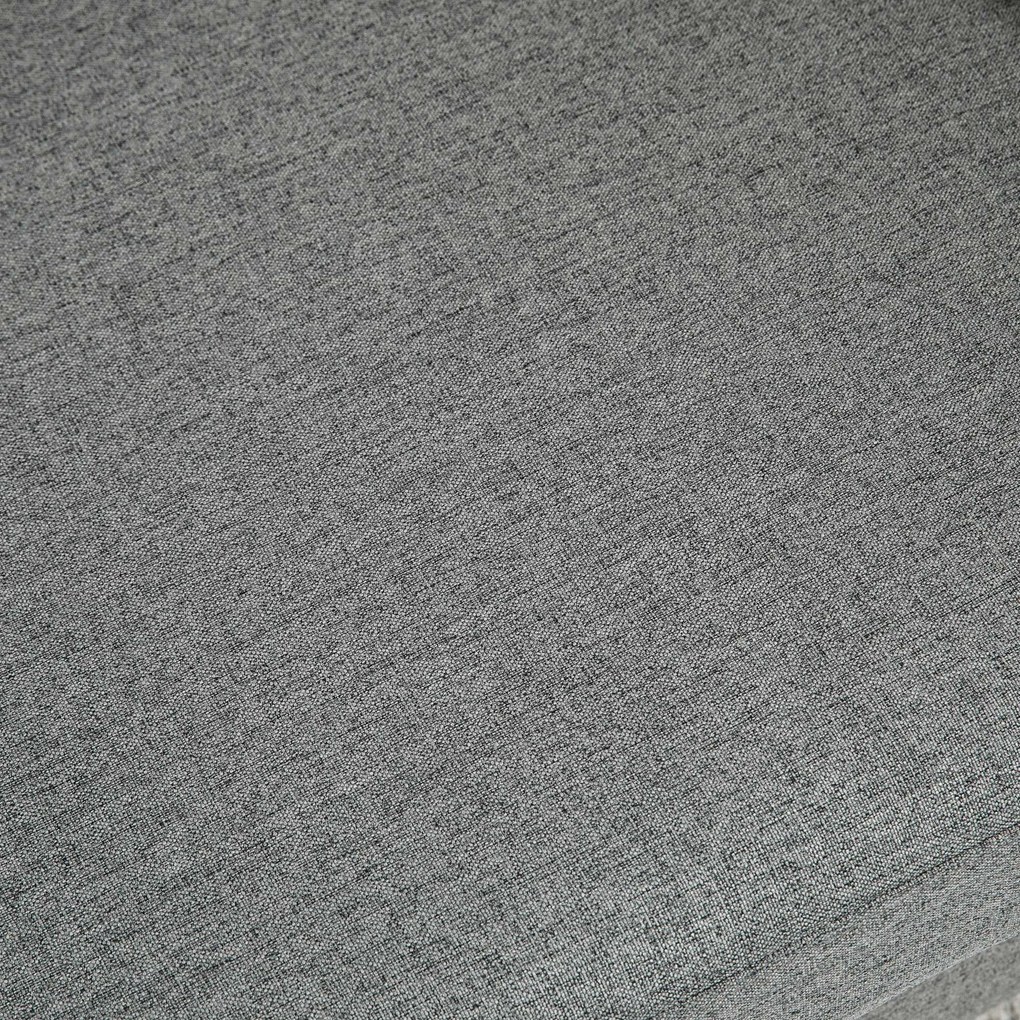 Dvoumístná pohovka HOMCOM útulná pohovka s odnímatelnými lněnými polštáři ve světle šedé barvě 141x65x78cm ideální do obývacího pokoje | Aosom.de
