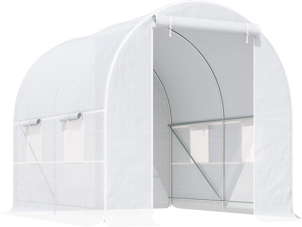 Fóliový skleník Outsunny Fóliový skleník Fóliový skleník pro rostliny 245x200x200 cm | Aosom