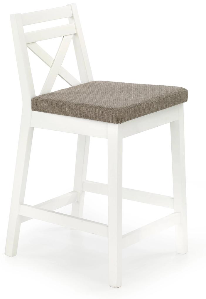 Jídelní židle Borys Low (bílá + hnědá). 796425