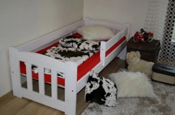 Maxi Bílá postel 160x70 cm Honzík+matrace+prostěradlo