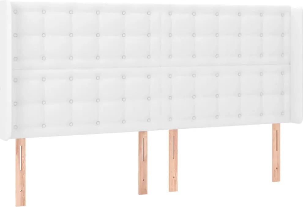 Box spring postel s matrací a LED bílá 200x200 cm umělá kůže 3139404