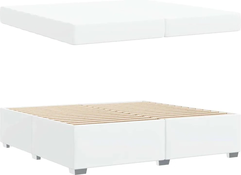 Rám postele Bílá 200 x 200 cm PVC 3399251