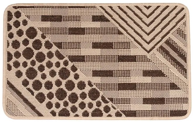 Vesna | Rohožka Flex Béžovo-hnědé ornamenty 50 x 80 cm