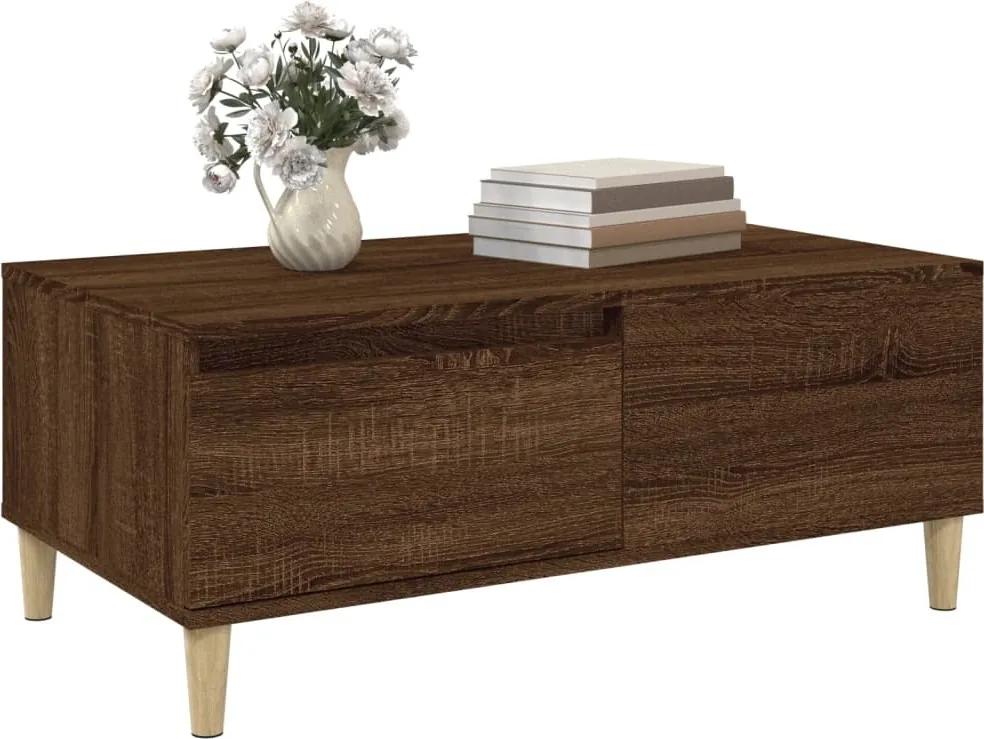 vidaXL Konferenční stolek 90x50x36,5 cm kompozitní dřevo [821115] Barva: hnědý dub