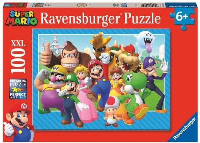 Puzzle ravensburger 120010746 super mario s partou přátel