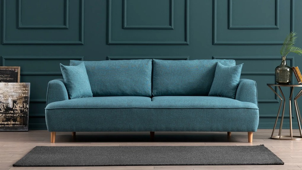 Hanah Home Pohovka FELIX tyrkysová 230 cm 825BLC1380
