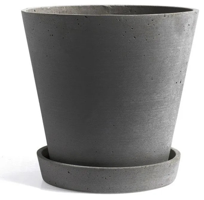 Květináč Flowerpot s podmiskou Dark Grey XXL HAY