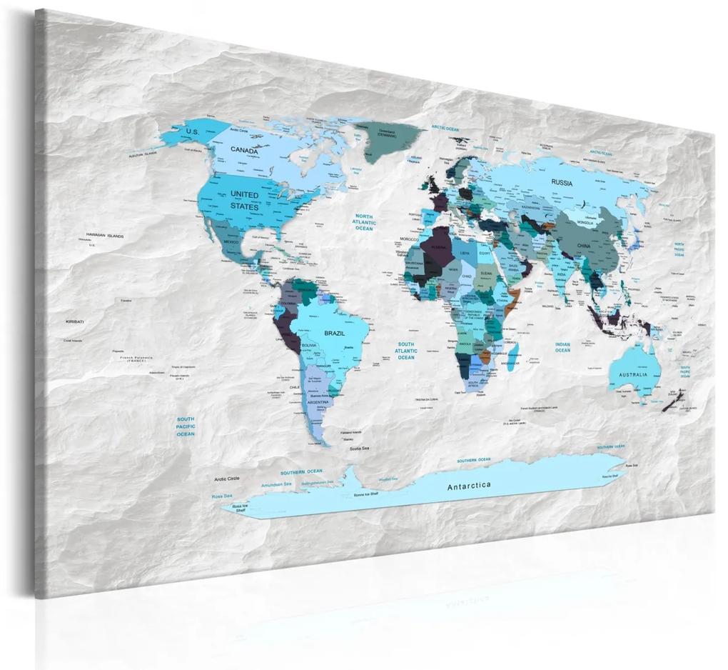 Obraz - World Map: Blue Pilgrimages