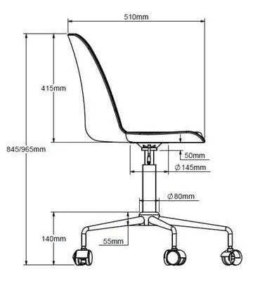 Bílá kancelářská židle Unique Furniture