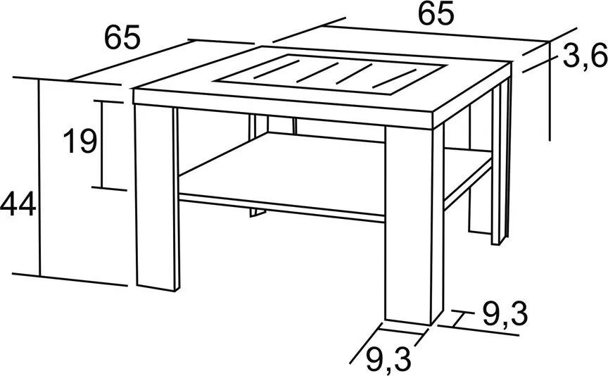 Bradop Konferenční stolek Alois K114 | Provedení: H - Hnědá