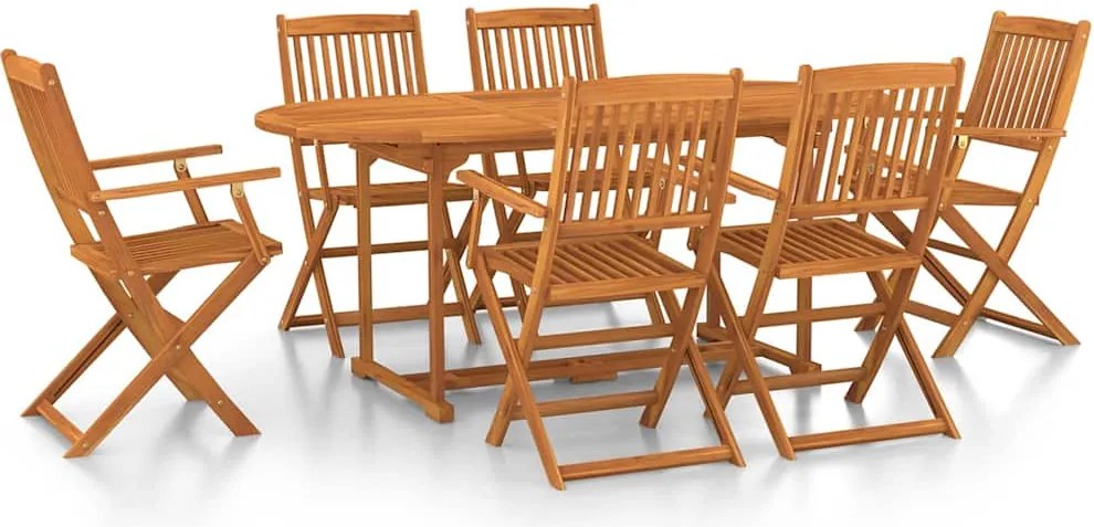 7dílný zahradní jídelní set 180x90x75 cm masivní akáciové dřevo 3086970