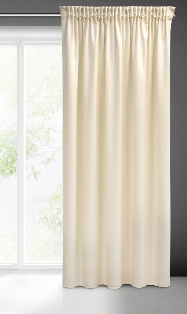 ZATEMŇOVACÍ ZÁVĚS NA PÁSCE PIERRE CARDIN SIBEL 140X270 CM KRÉMOVÁ