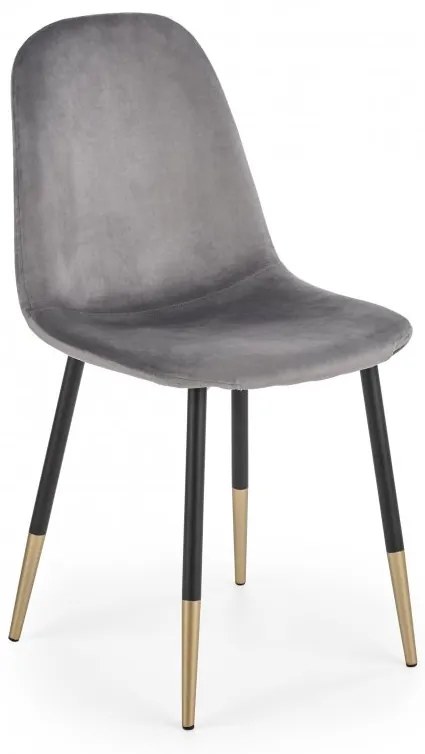 Jídelní židle ATLANTA –⁠ kov/látka, šedá
