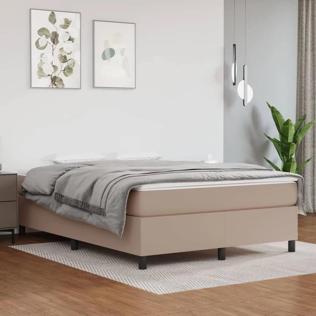 Box spring postel s matrací cappuccino 140x190 cm umělá kůže,  3144607