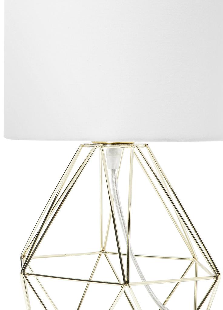 Stolní lampa bílá-zlatá MARONI Beliani