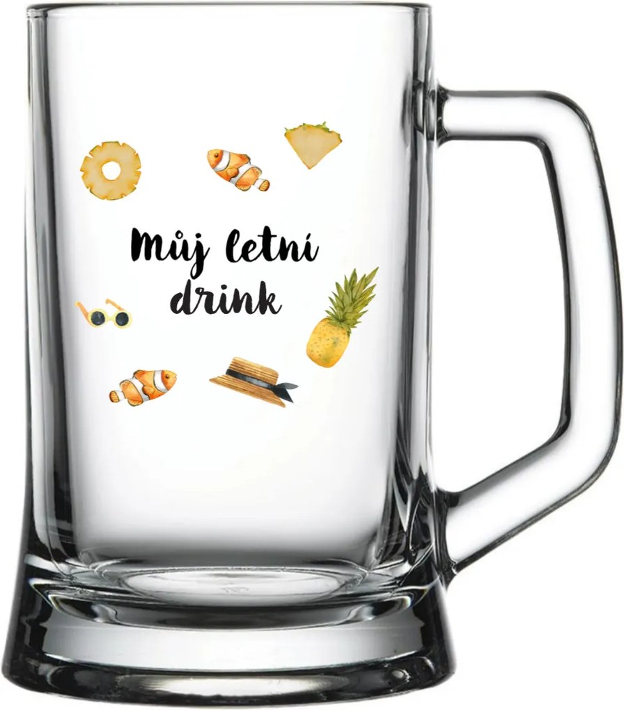 Personalizovaná pivní sklenice s letním mixem