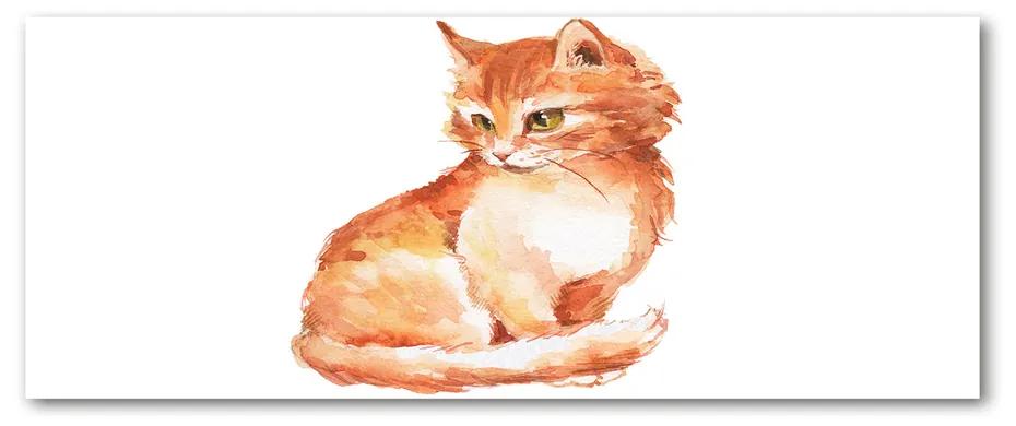 Wallmuralia Foto obraz akrylový Červená kočka 125x50 cm