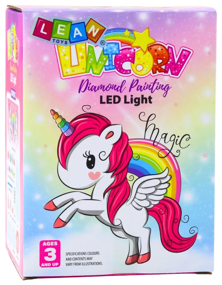 RKToys Noční lampička Jednorožec LED Diamond Painting
