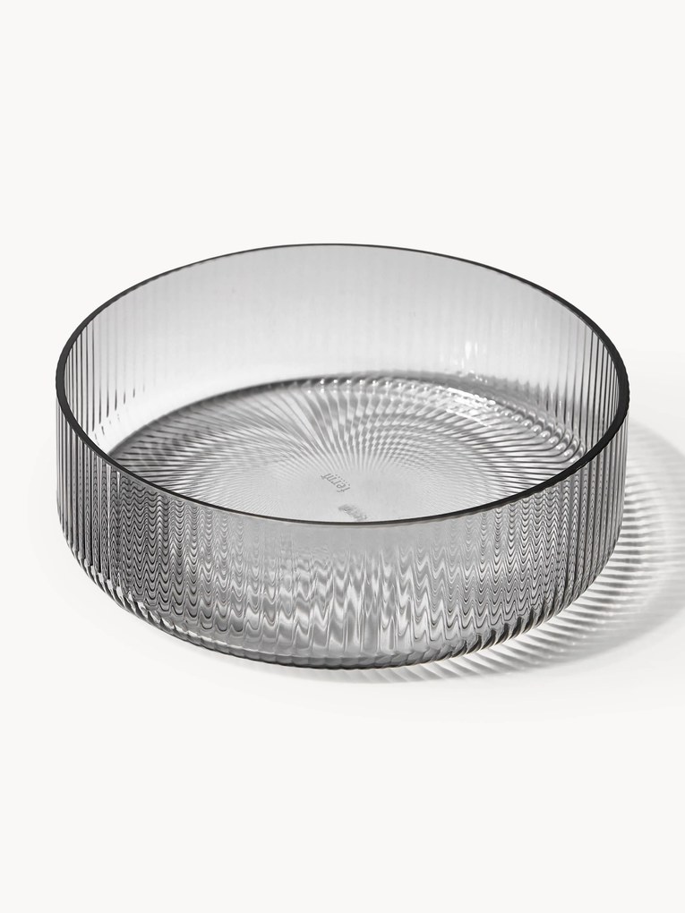 Sada ručně foukaných servírovacích misek's raženým vzorem Ripple, 4 díly