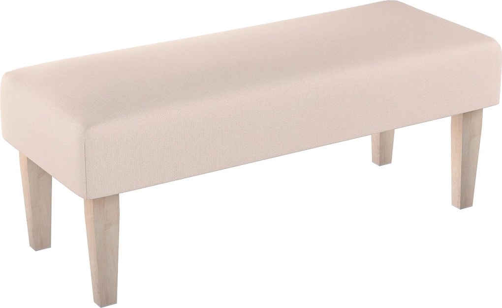 Dlouhá lavička 100x40cm barva růžová látka pletený vzor