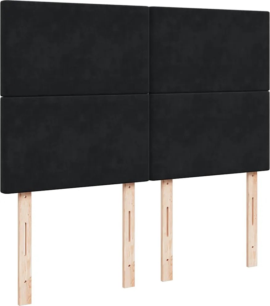 Box spring postel s matrací černá 160x200 cm samet 3292378