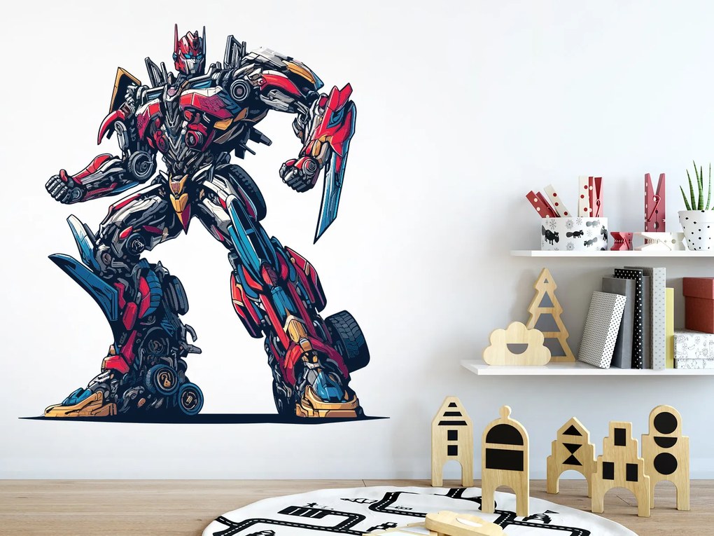 Transformer textilní přelepitelná samolepka na zeď arch 42 x 45 cm