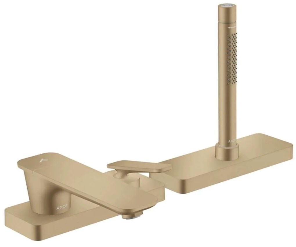 Axor Citterio C - Baterie na okraj vany, 3-otvorová instalace, kartáčovaný bronz 49430140