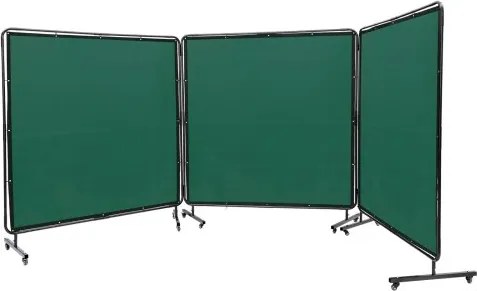 Svařovací zástěna s rámem, 1,83 × 1,83 m 3 panelové zástěny pro svařování