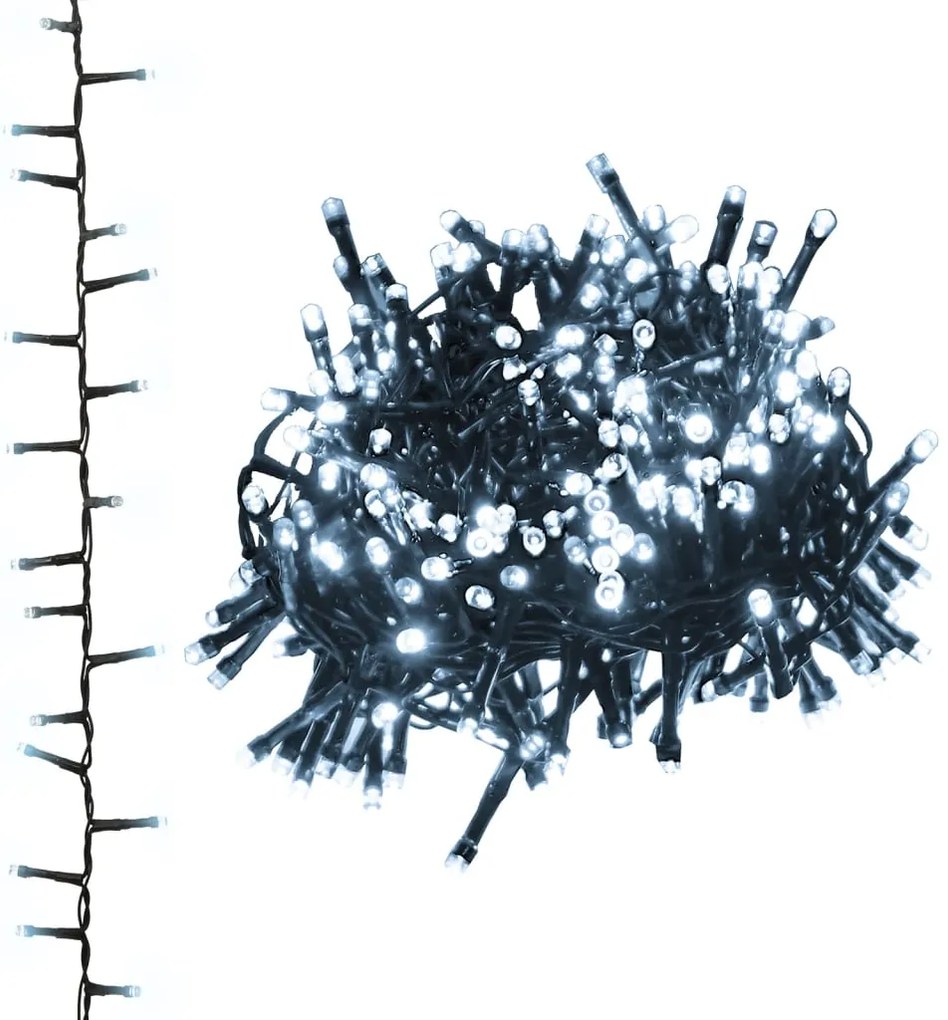 343270 vidaXL Kompaktní LED řetěz se 3 000 LED diodami studený bílý 65 m PVC
