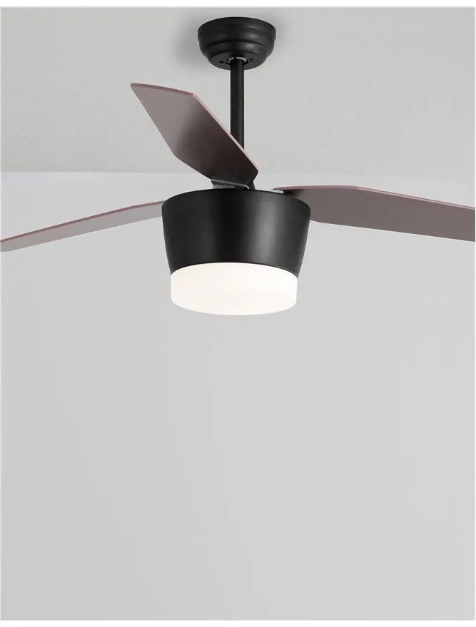 Nova Luce Stropní ventilátor se světlem MONSOON tělo z oceli, 3ABS dřevěné listy LED 18W 3000K Barva: Bílá