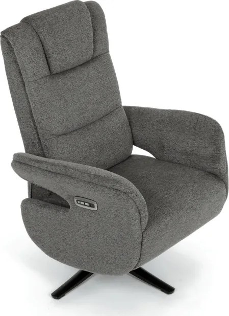 Polohovací křeslo šedé, elektrické TV-C5590 GREY2