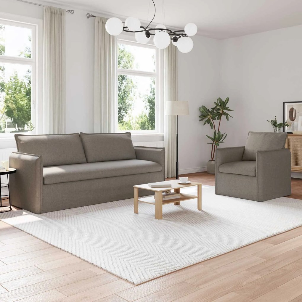 Set pohovek 2 ks Taupe Textil 3407615