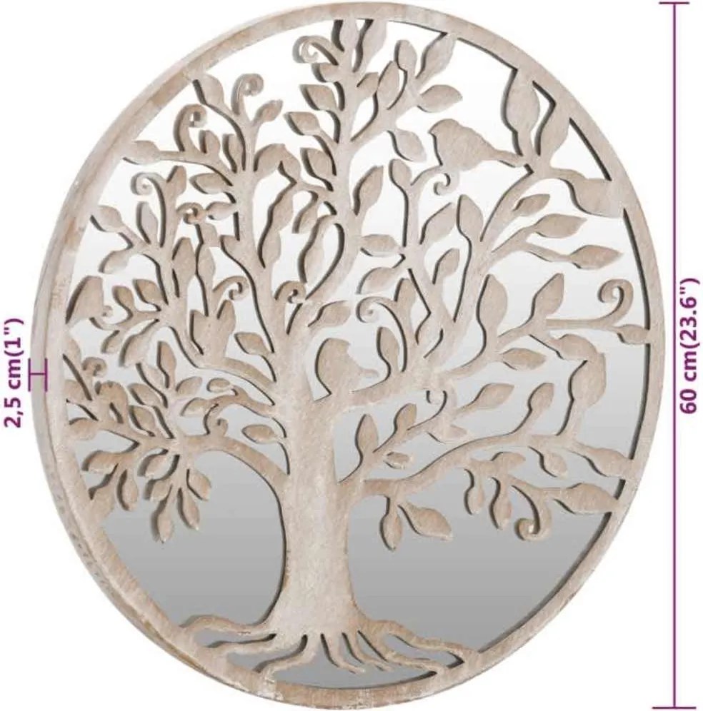 Zahradní zrcadlo pískové 60 x 2,5 cm železo kulaté do exteriéru 318371