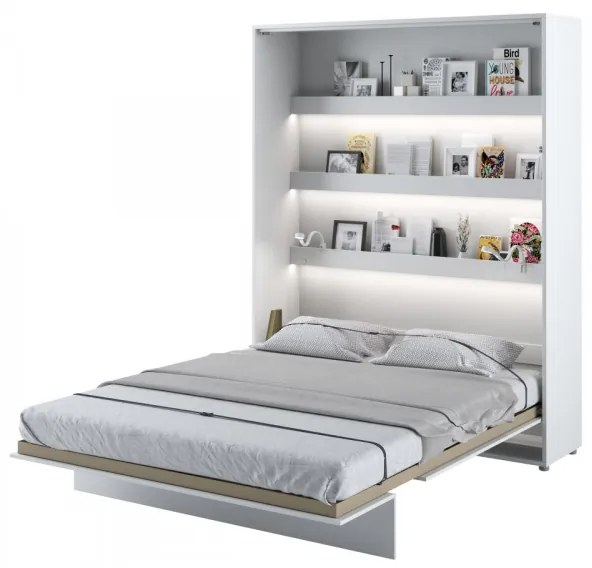 Sklápěcí postel BC-12 160x200 Bed-Concept, Barva: šedá, Osvětlení: LED osvětlení - bílé, LED světlo s USB: bez LED světla s USB