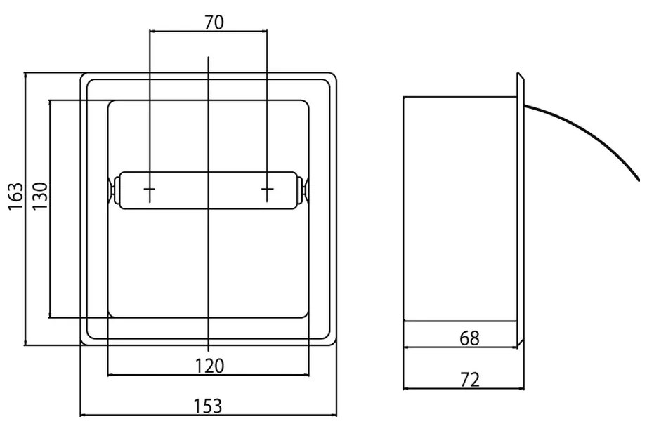 Emco System 2 - Držák toaletního papíru s krytem, ​​chrom 350000001