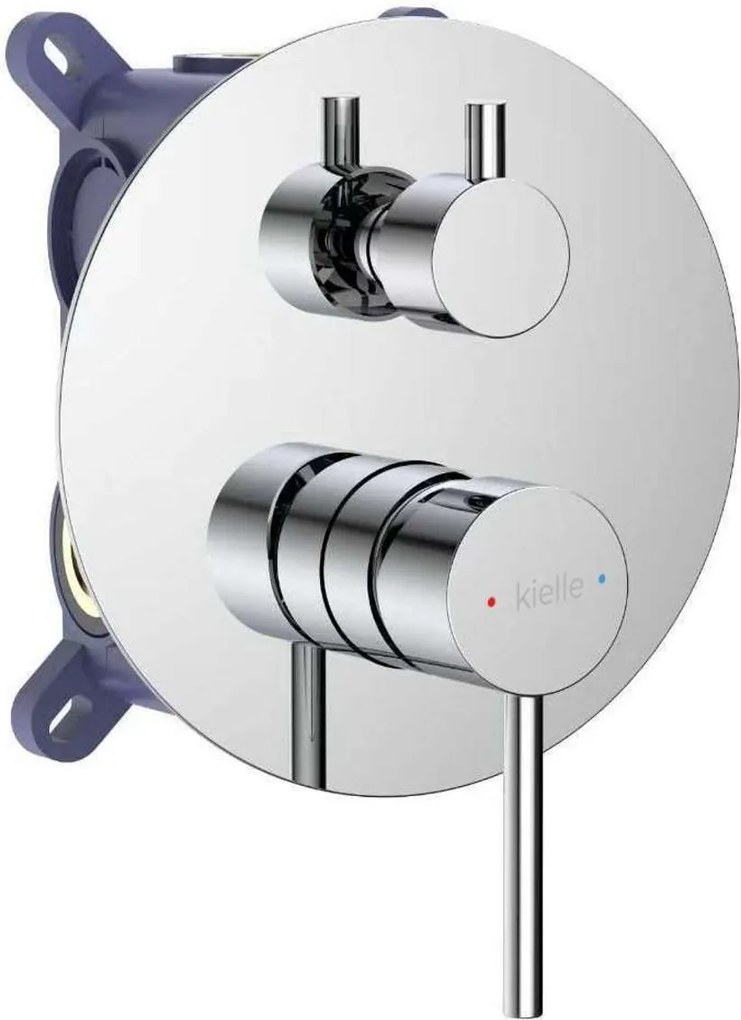 kielle Oudee I - Baterie pod omítku pro 2 spotřebiče, s tělesem, chrom 10333200