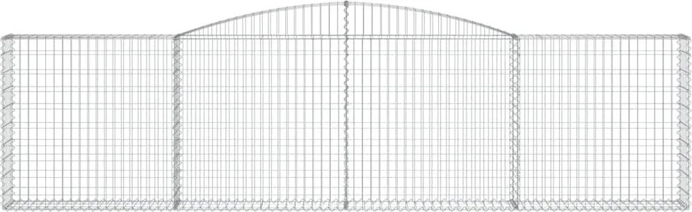 Klenuté gabionové koše 10ks 400x30x100/120cm pozinkované železo 3146874