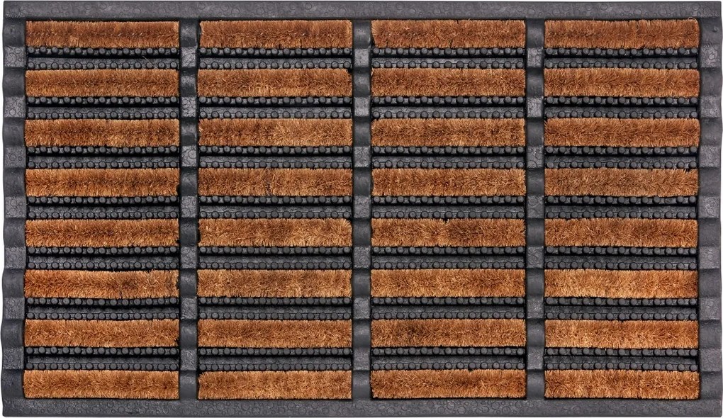 Vonkajšie čistiaci rohožka Mix Mats Brushes 105647 Black Cocos – na von aj na doma, 40x60, hnedá, exteriér, Hanse Home