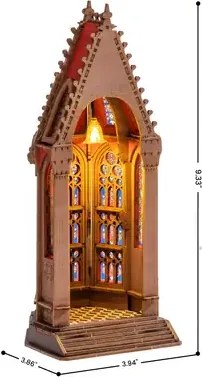 RoboTime 3D dřevěná skládačka Geometrická katedrála / 3D puzzle / LED