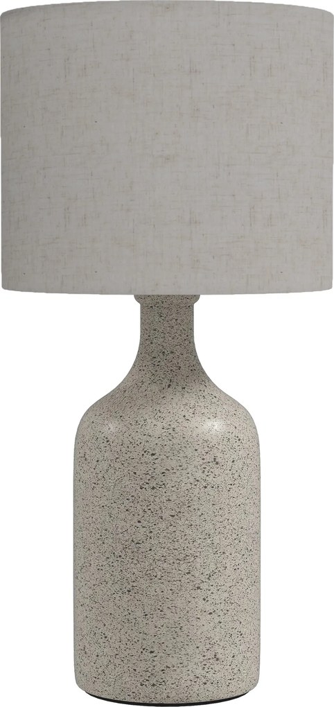 HOMCOM Stolní lampa, lampička na stůl, noční lampička, lampička na psací stůl s keramickým podstavcem, lněným stínidlem, 22x22x45 cm písková+béžová
