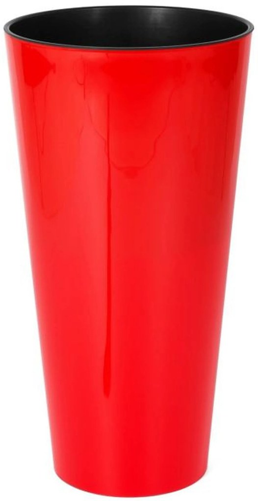 Prosperplast TUBUS SLIM Shine Květináč 15 cm, 3,3 l, korálová DTUS150S